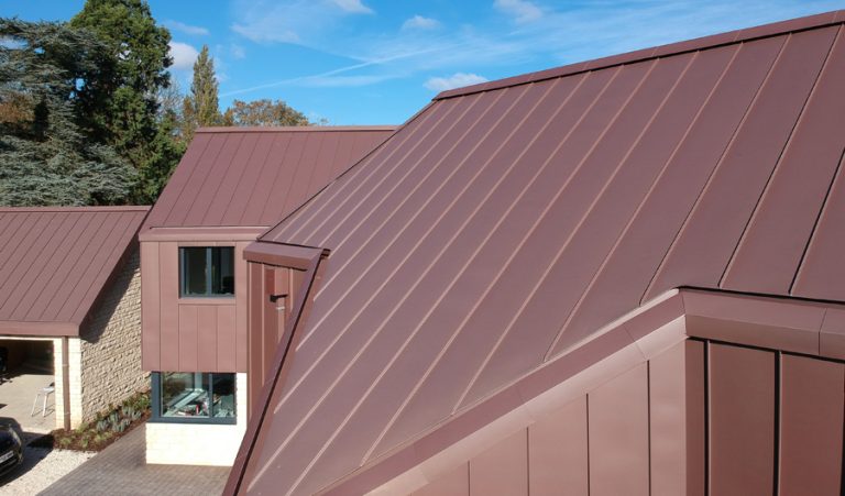 Red Zinc Clad House in Bedfordshire - case study details and images